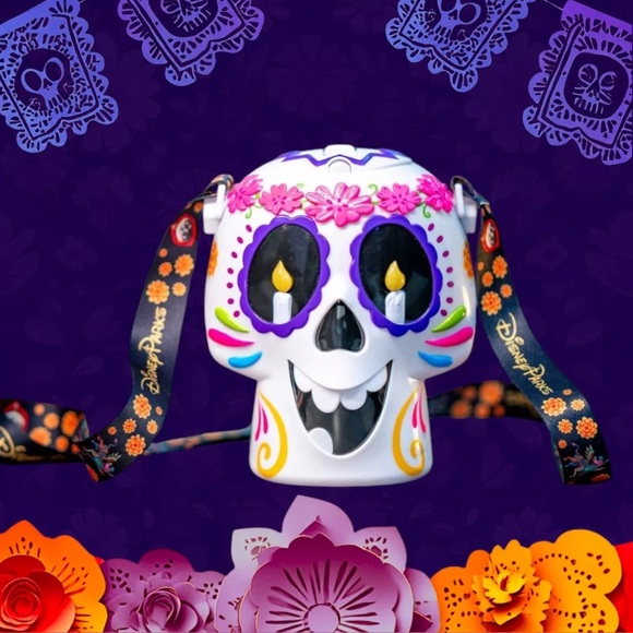 Disney | Dining | 224 Disney Pixar Coco Floral Sugar Skull Sipper New ...